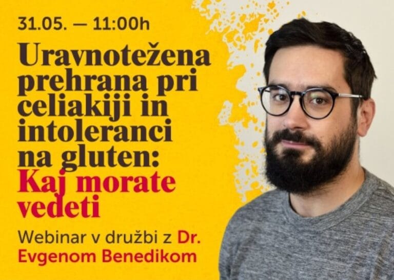 [Vabilo – webinar Schär, sobota, 31.5.2025] dr. Evgen Benedik: Uravnotežena prehrana pri ...